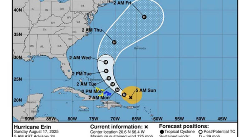 Hurricane Erin’s Path Holds Key To US Coastal Threat