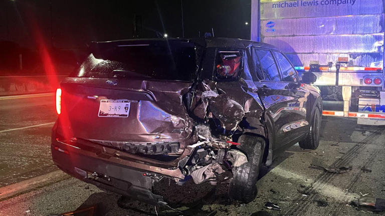 ISP trooper hurt in suspected drunk driving crash on I-88, police say