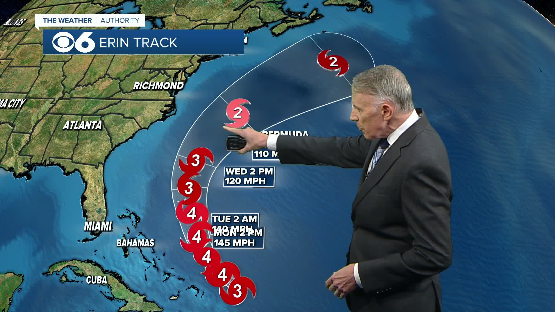 Hurricane Erin expected to strengthen to Category 4 storm (Sunday p.m ...