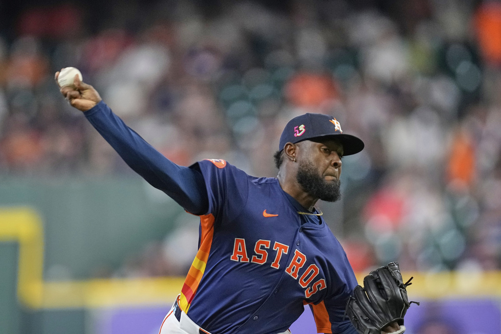 Astros' Cristian Javier exits game against the Orioles because of an ...
