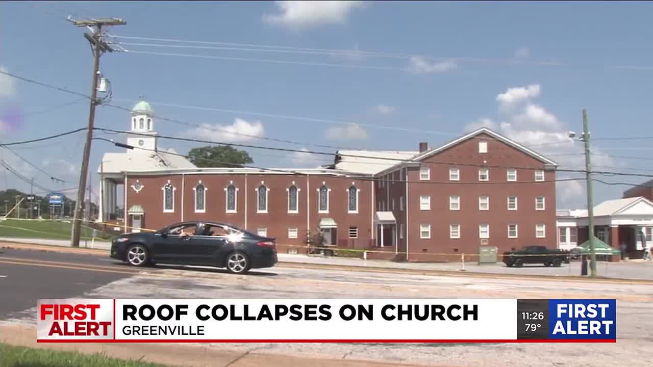 ‘The Lord took care of us’: No injuries in Greenville church roof collapse