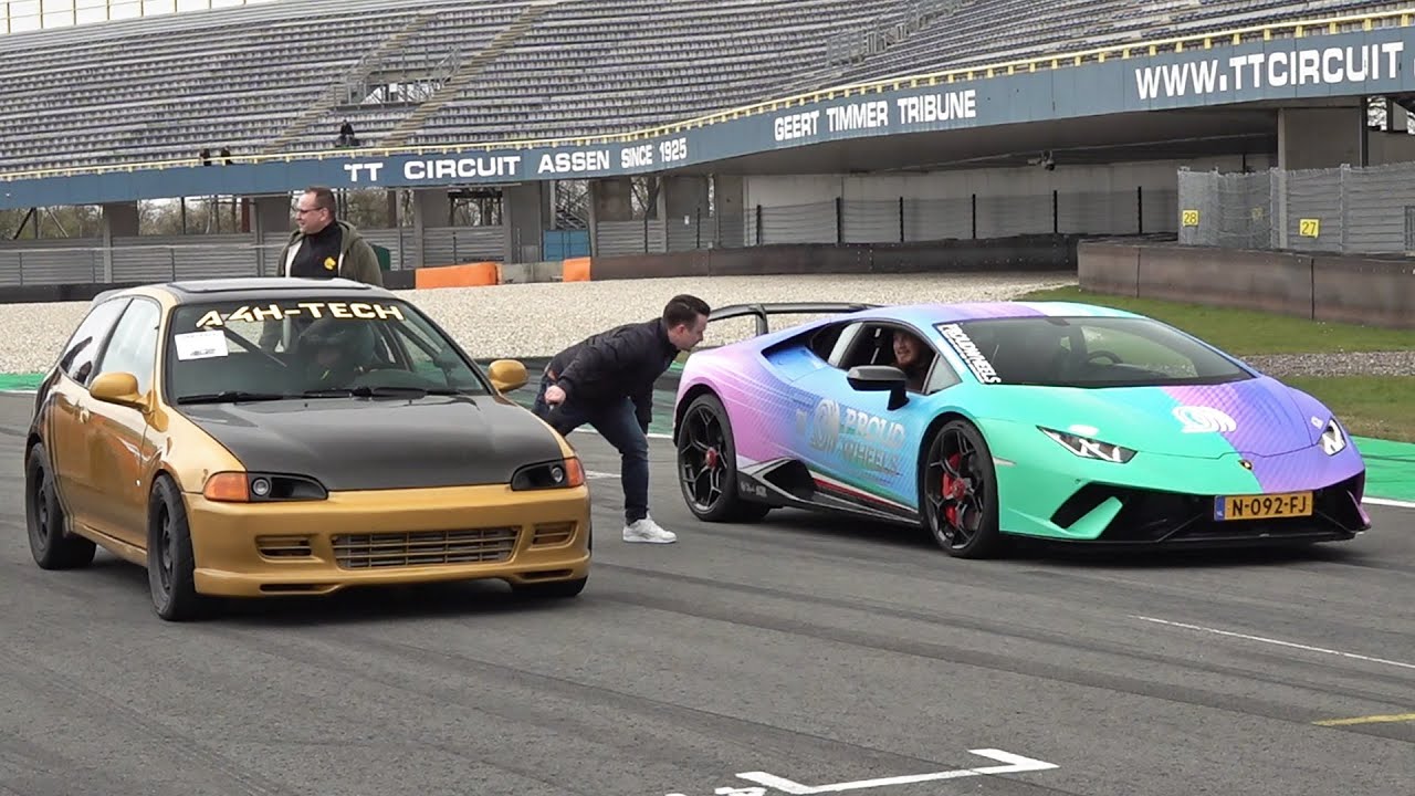 1040HP Civic AWD vs Huracan Performante