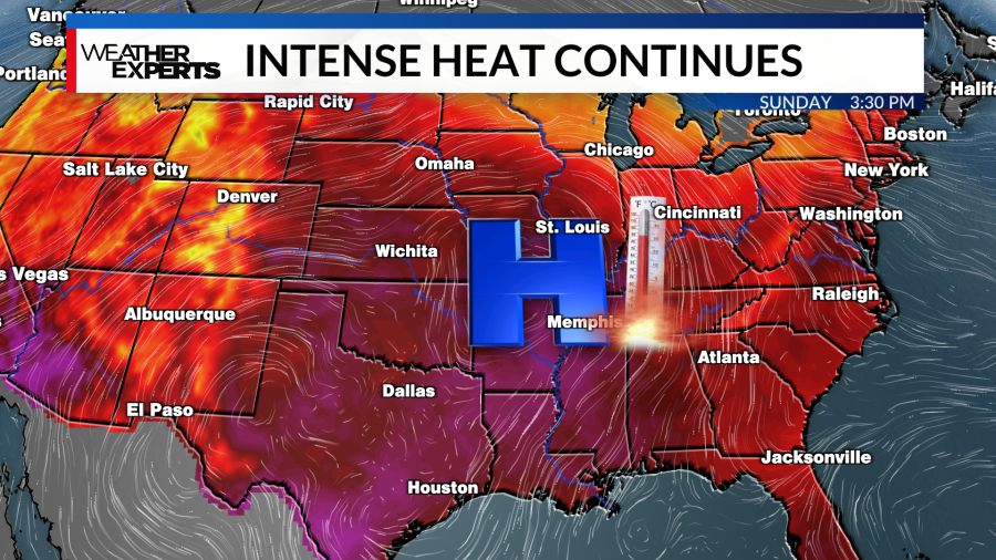 Temps hit 100; dangerous heat continues through Tuesday