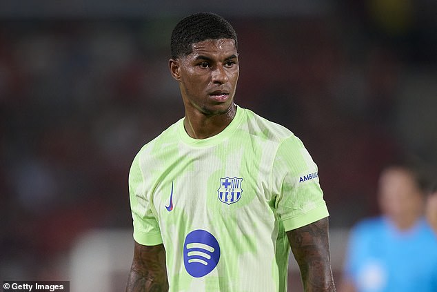 Barcelona boss Hansi Flick hits out at players after Marcus Rashford ...