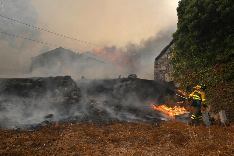 Spain deploys military to battle 20 major wildfires across country as ...