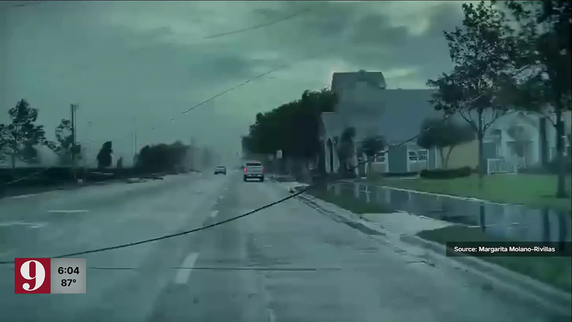Severe storm hits Apopka, snapping telephone pole and disrupting power