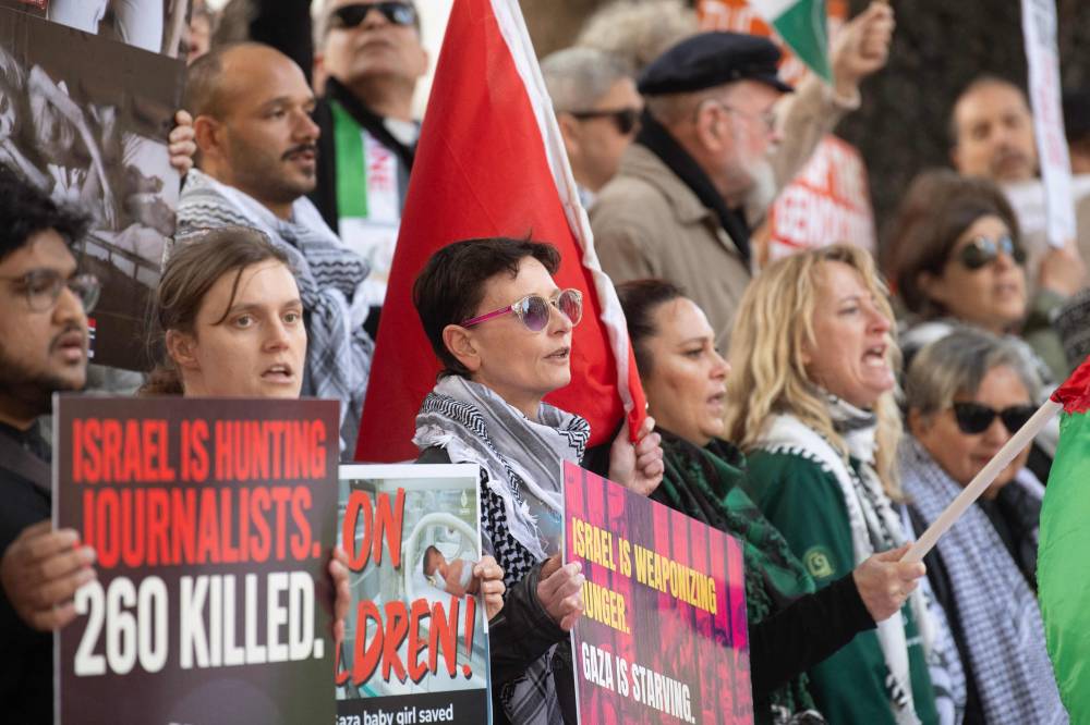 South African journalists march for protection of Gaza colleagues