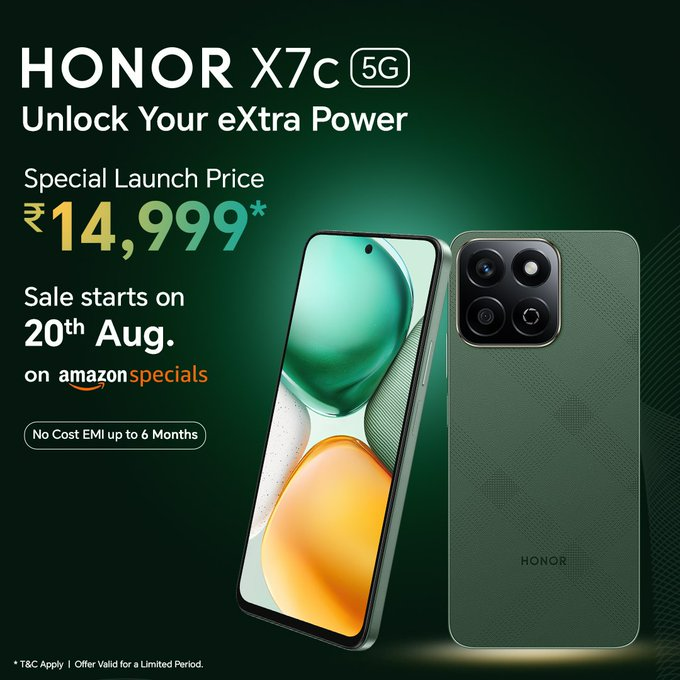 Honor X7c 5G launched in India, features 6.8-inch 120Hz display ...