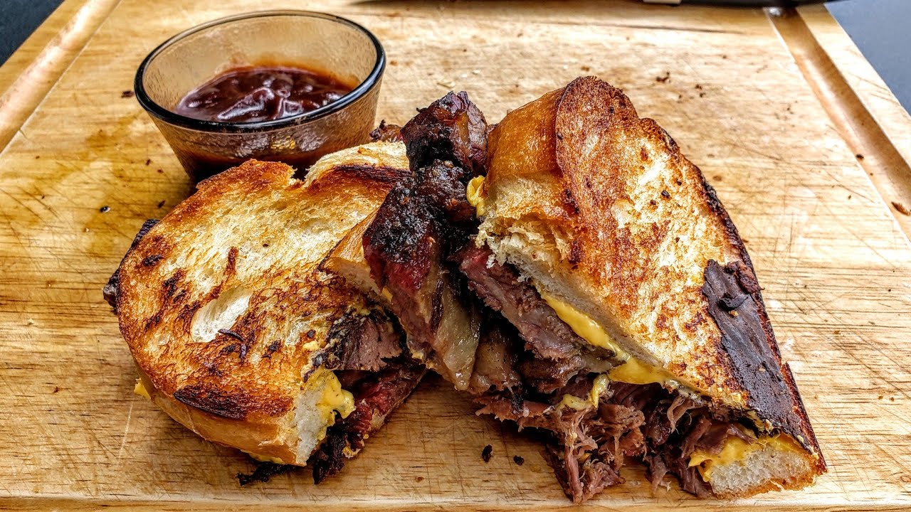 Brisket grilled cheese on the Blackstone griddle - amazing!