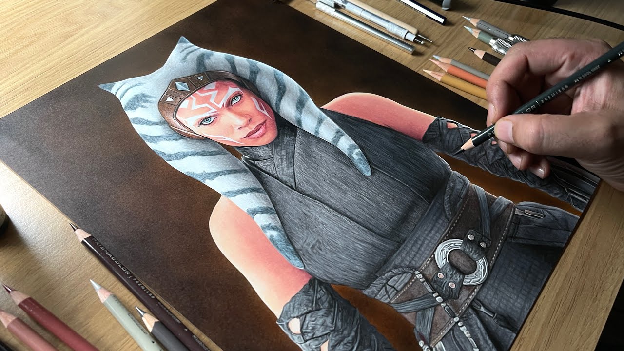 Drawing Ahsoka: Mind-Blowing Realistic Star Wars Art!