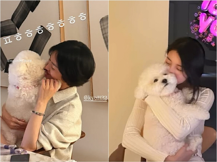 Another pretty girl next to a pretty girl...Song Hye-kyo and Su-ji met ...