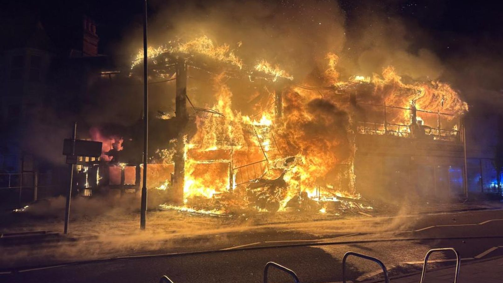 Dozens evacuated from their homes as firefighters tackle huge blaze in ...