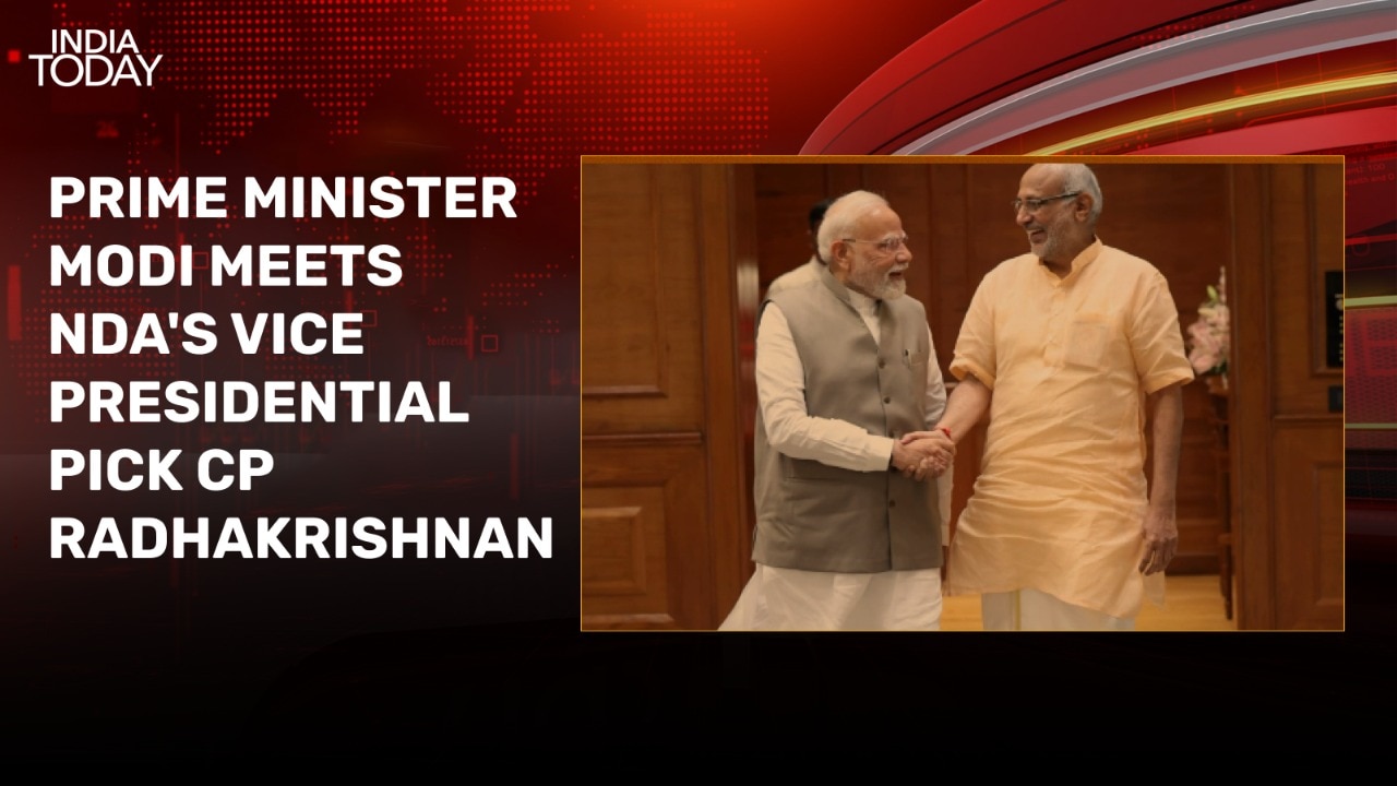 PM Modi meets NDA's Vice President pick CP Radhakrishnan in Delhi