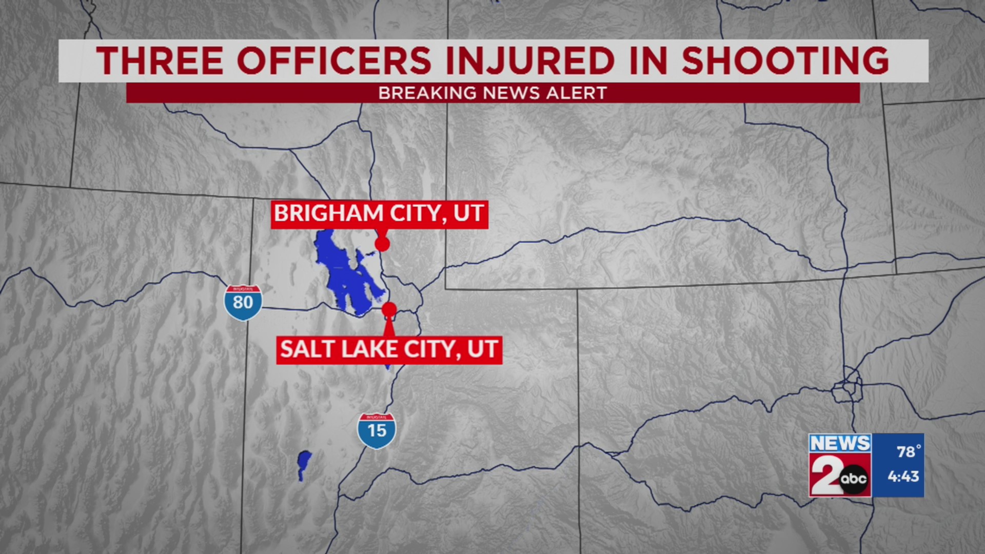 Three officers injured in Utah shooting