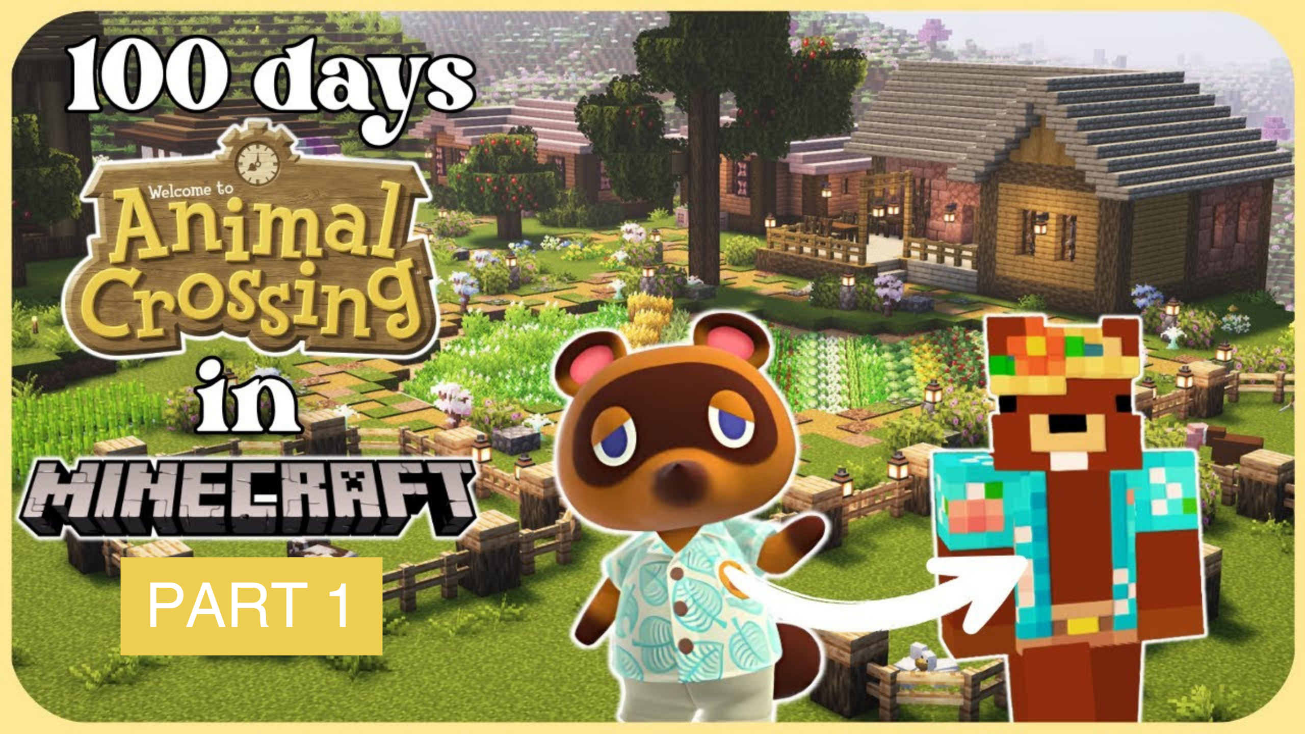 I Spent 100 Days in Animal Crossing Inside Minecraft! | Farming ...