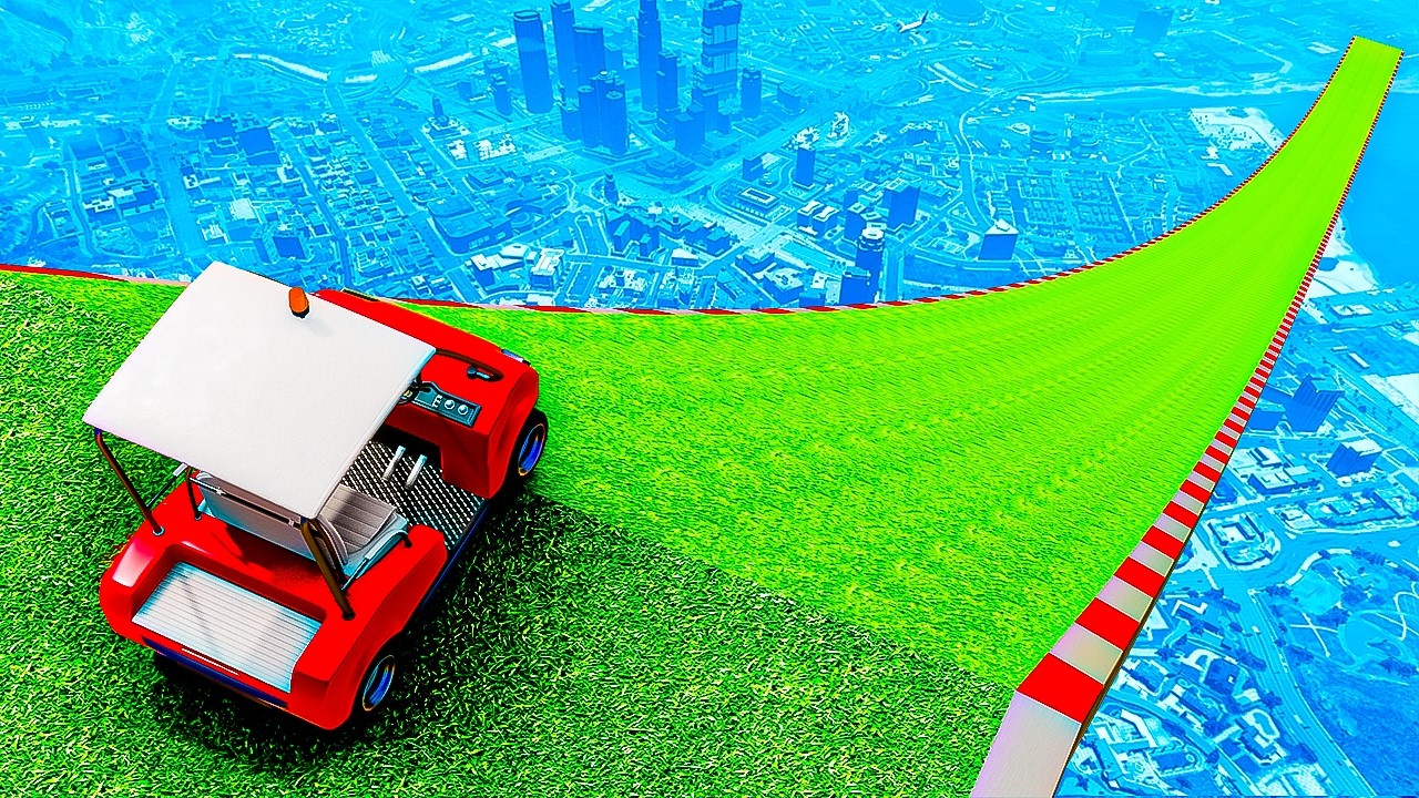 Launching Golf Carts Off of Ramps