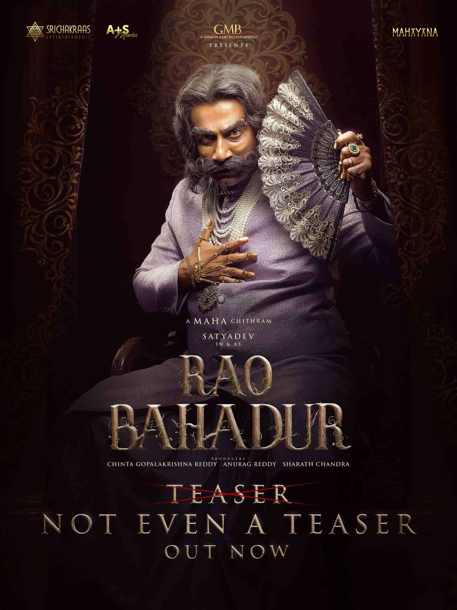 SS Rajamouli Unveils Satyadev’s Rao Bahadur Teaser