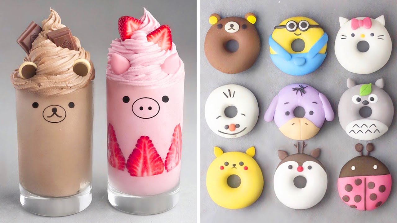 How to Make Cute Animal Milkshakes and Donut Decorating Ideas