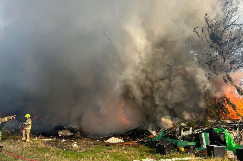Huge fire breaks out at former Southend United training ground with residents told to keep ...