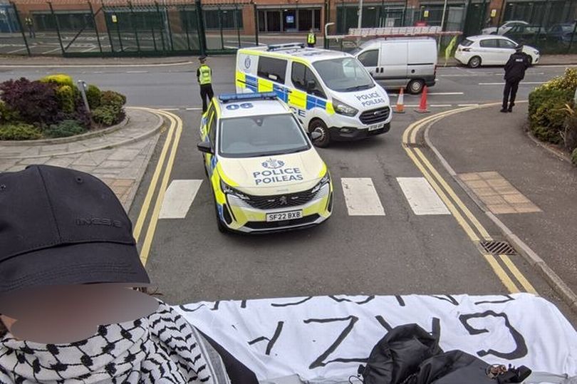 Edinburgh protestors 'blockade' factory in 'modified' van as police ...