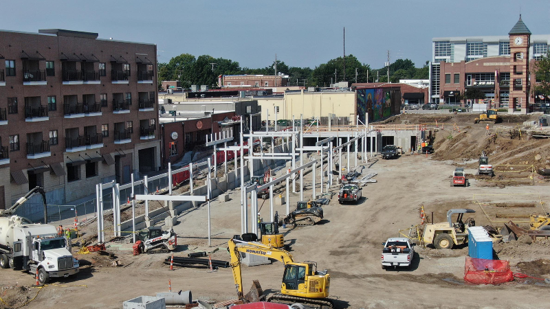 Overland Park Farmers Market: Clock Tower Landing update drone video
