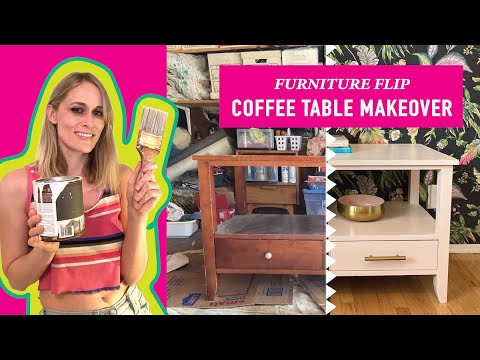 This boho coffee table flip completely transformed old furniture