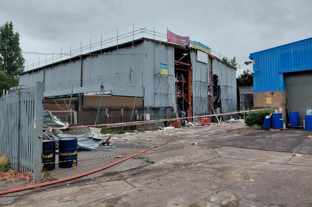 Cordon in place as fire crew remains at scene of warehouse blaze in ...