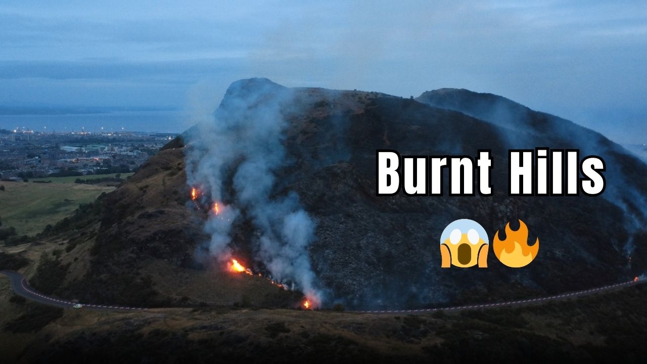 Striking drone video reveals lingering flames in the aftermath of ...
