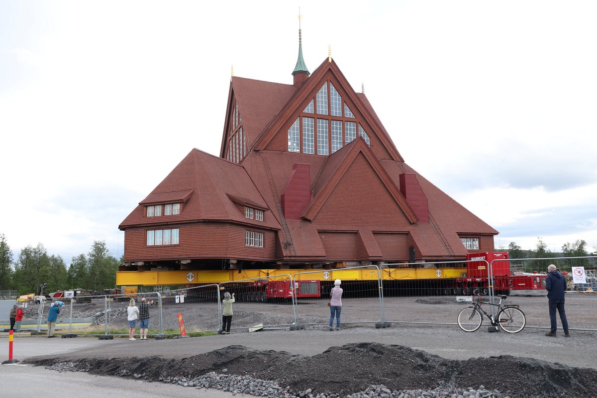 How do you move a beloved Swedish church three miles up the road? With ...