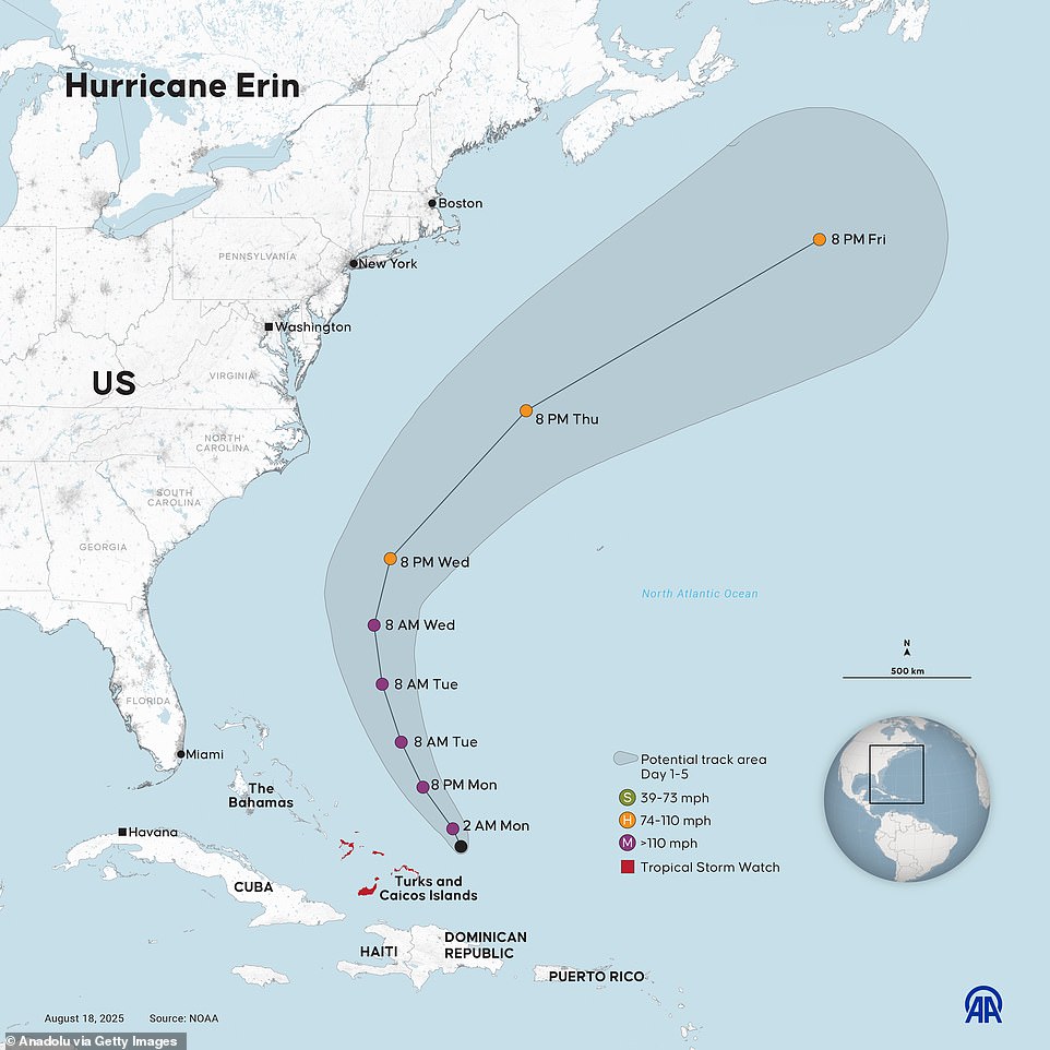 Hurricane Erin's path revealed in spaghetti models