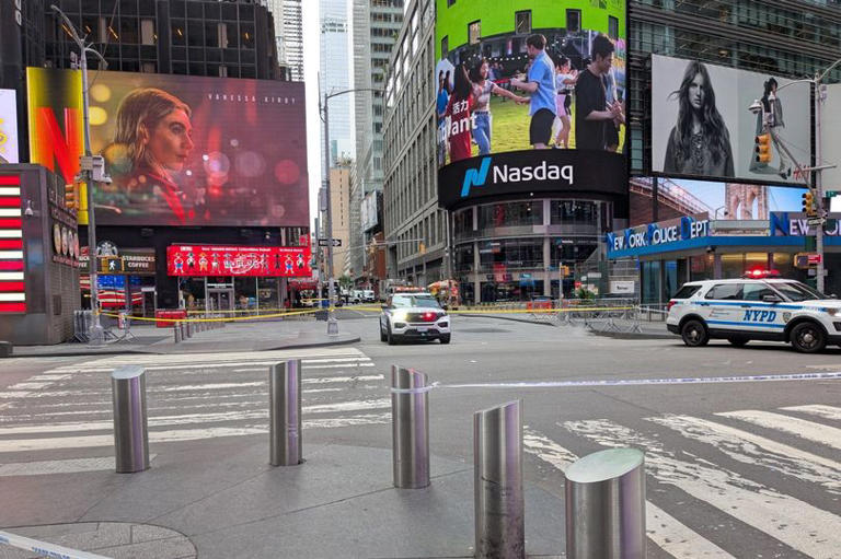 Times Square evacuated after mystery 911 call sparks massive search in ...
