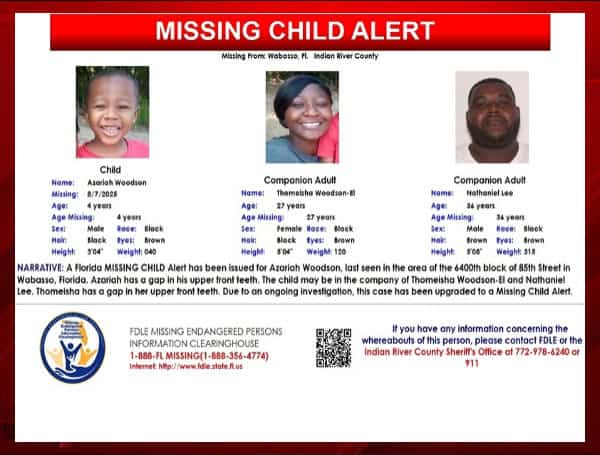 Florida Missing Child Alert Canceled For 4-Year-Old Azariah Woodson ...