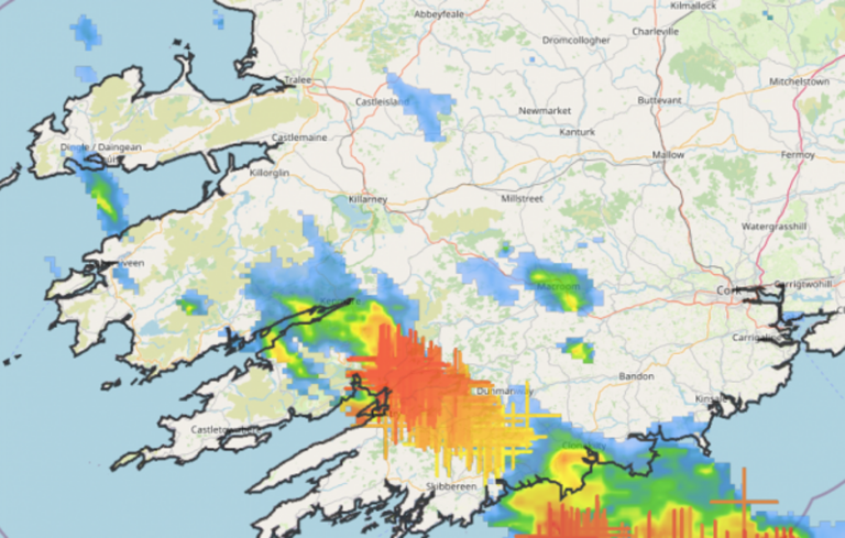 Lightning strikes across west Cork as thunderstorm warning issued for ...