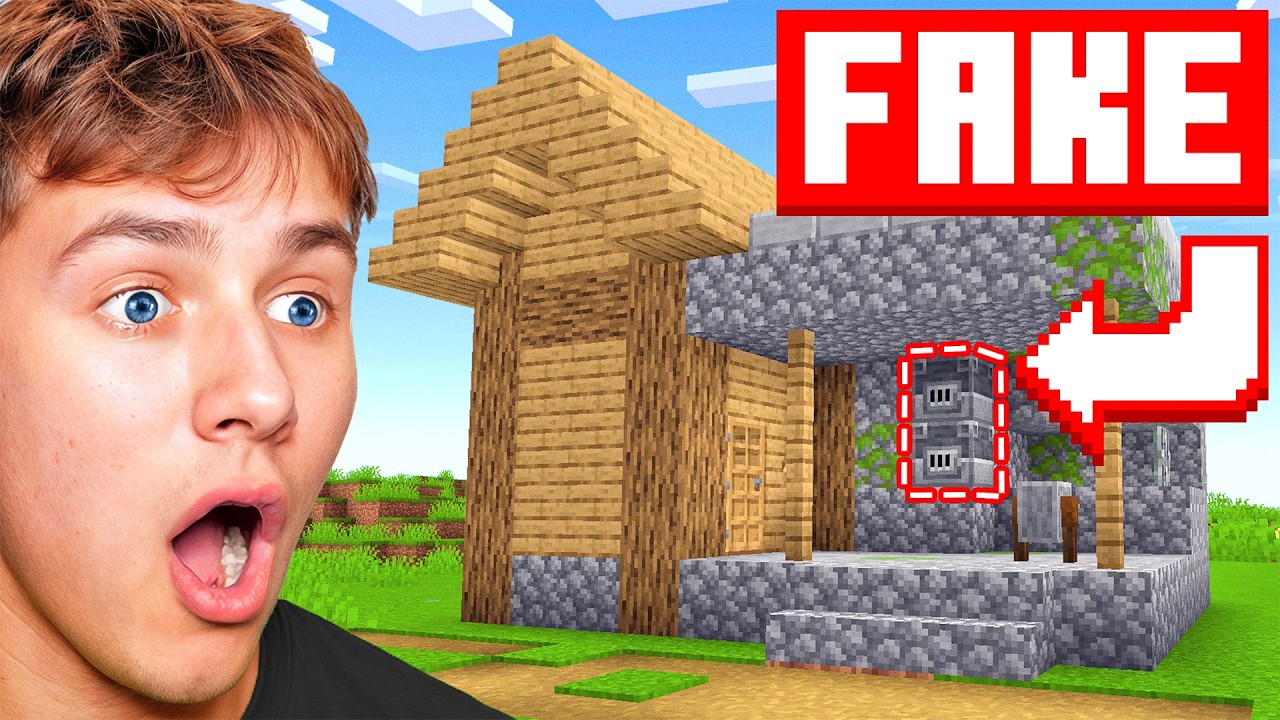 Tricking My Friends With FAKE Minecraft Structures