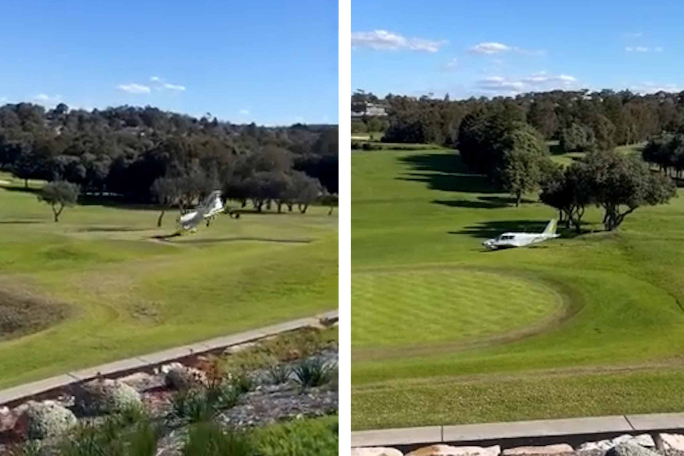 Watch A Plane Dramatically Crash Land On A Golf Course