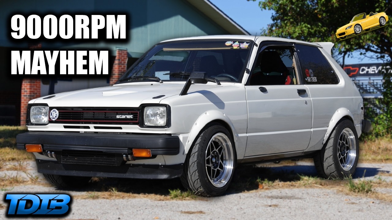 Sleeper Toyota Starlet hits 9000RPM and 400HP