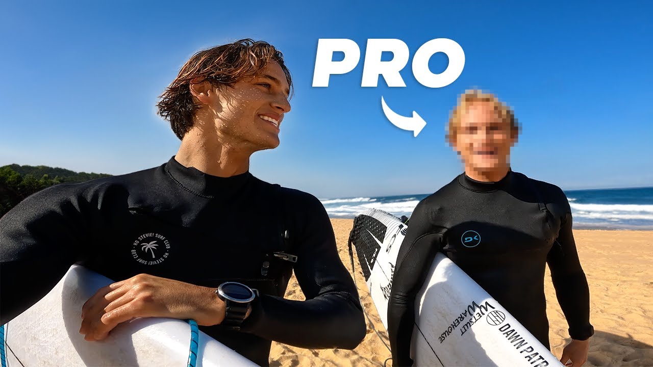 Surfing with a Pro Surfer!