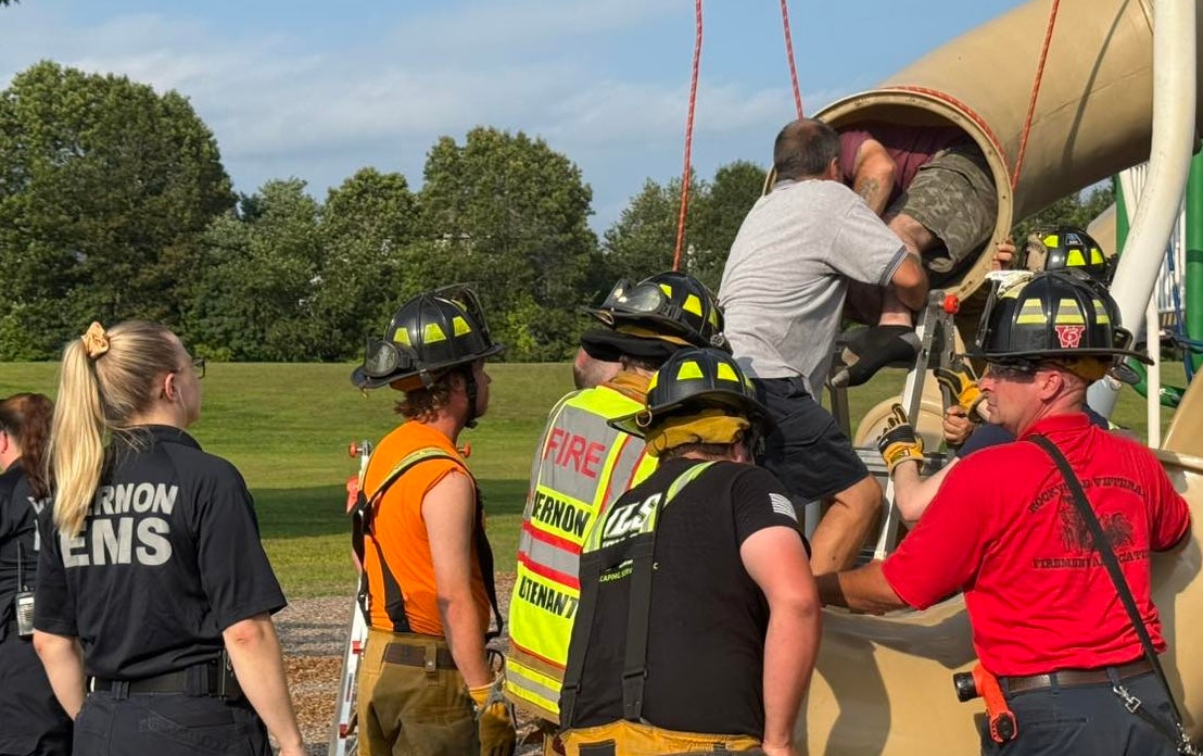 Man, 40, rescued by fire, police, EMS after getting stuck in Conn. tube ...