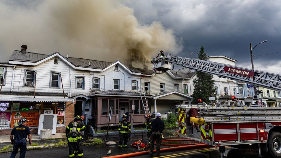 Scranton fire displaces residents, injures three firefighters