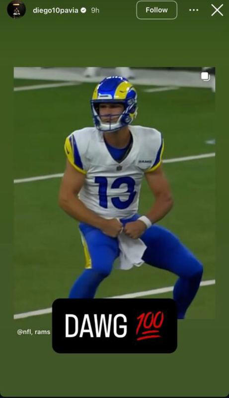 Diego Pavia Had One Word for Stetson Bennett After Rams Preseason Win