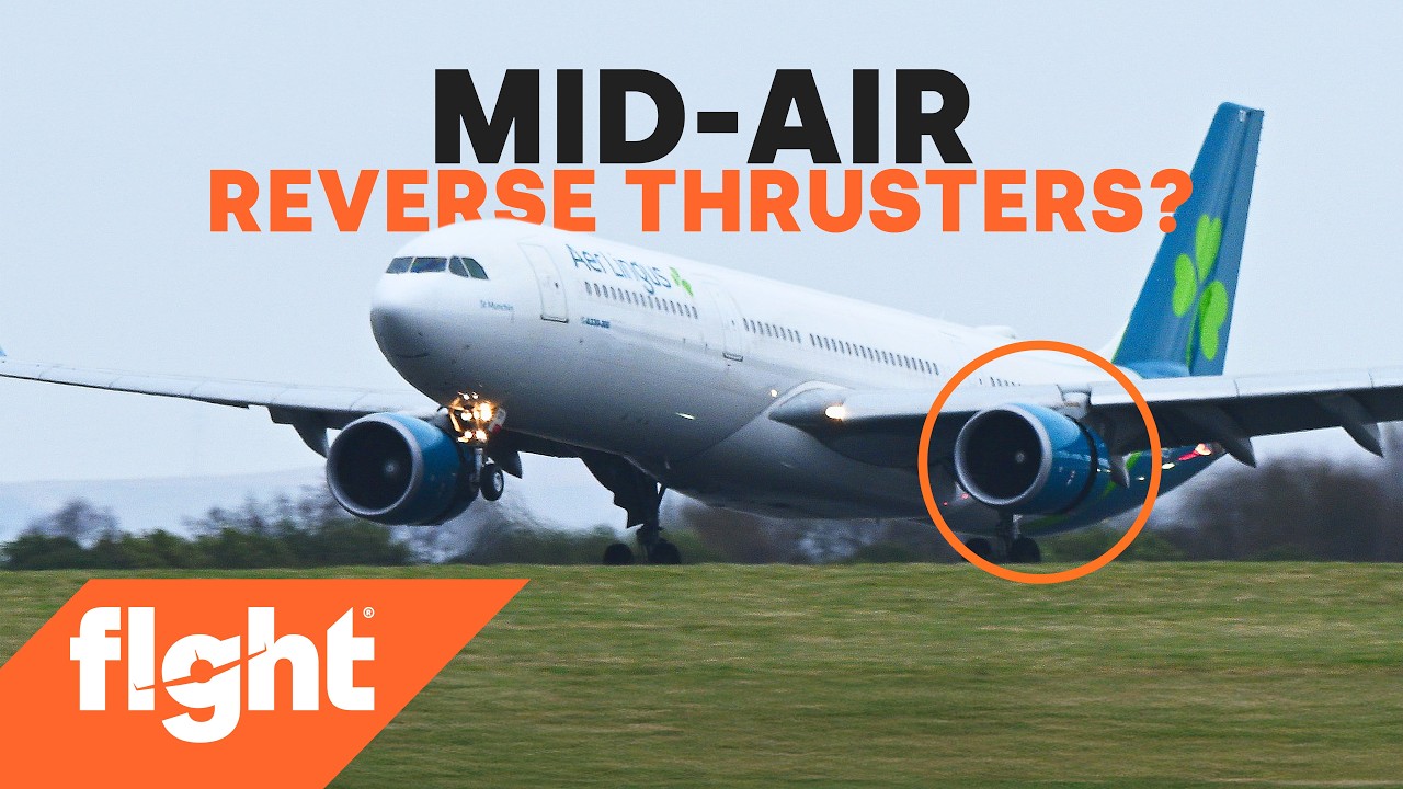 A330 Appears to Deploy Reverse Thrust Before Touchdown
