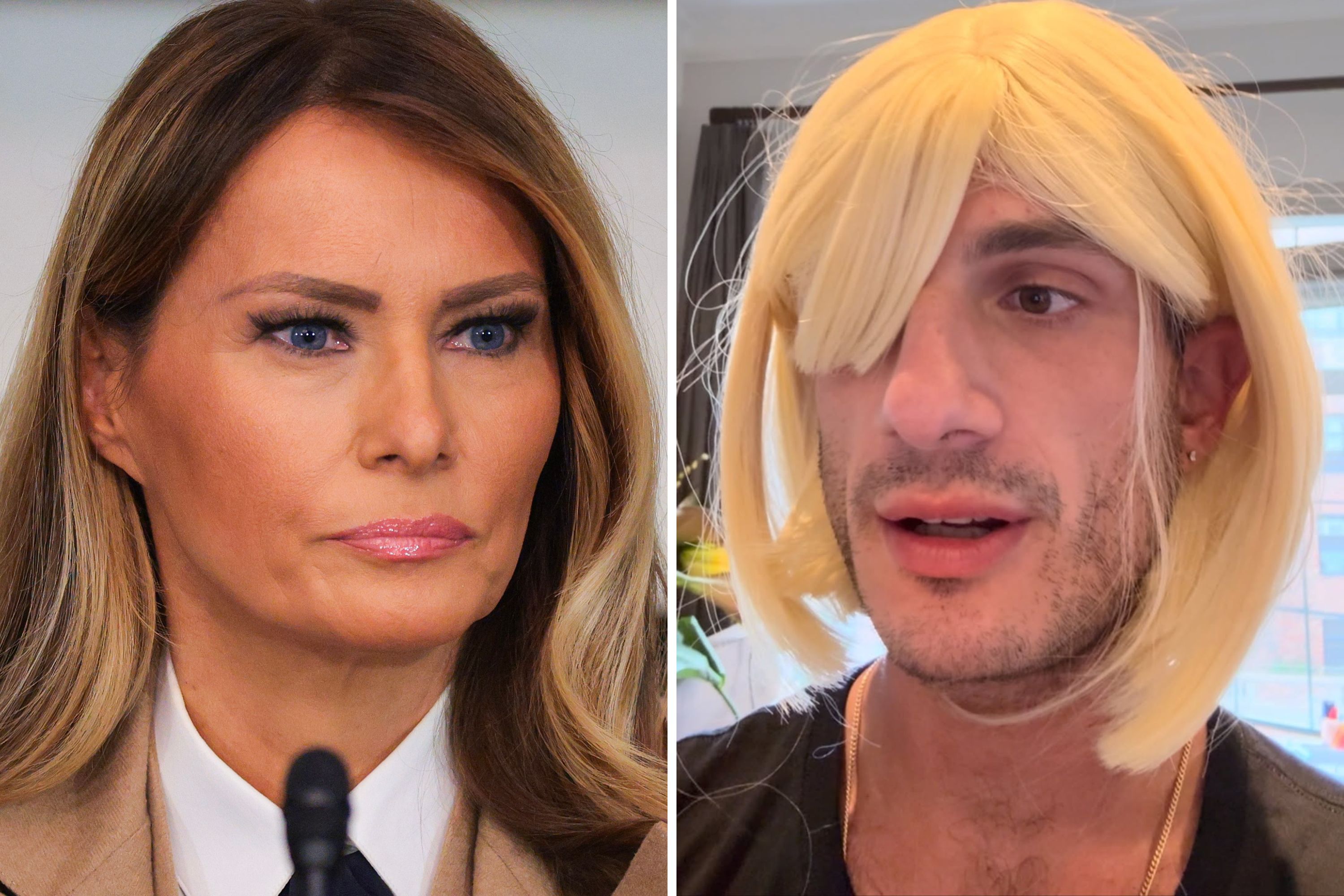 JFK's grandson dons blonde wig to mock Melania Trump