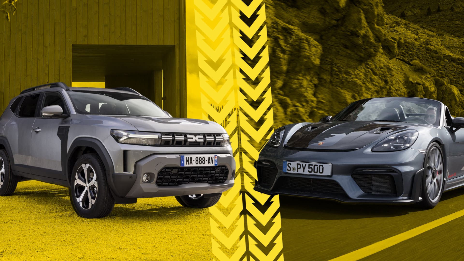 Porsche 718 Spyder RS vs Dacia Duster, sprinter olimpijski spotyka ...