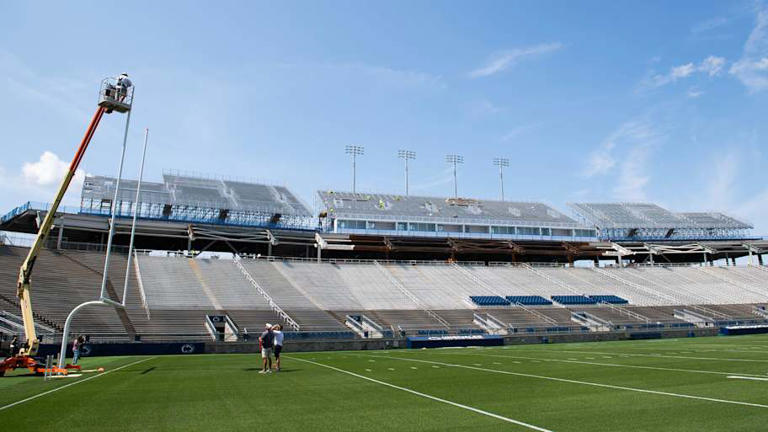 Beaver Stadium Construction Update: Penn State Finishing 2025 Temporary ...