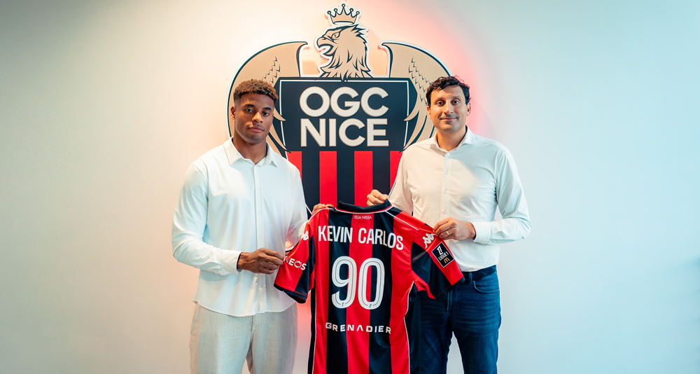 Kevin Carlos est le nouvel avant-centre de l'OGC Nice