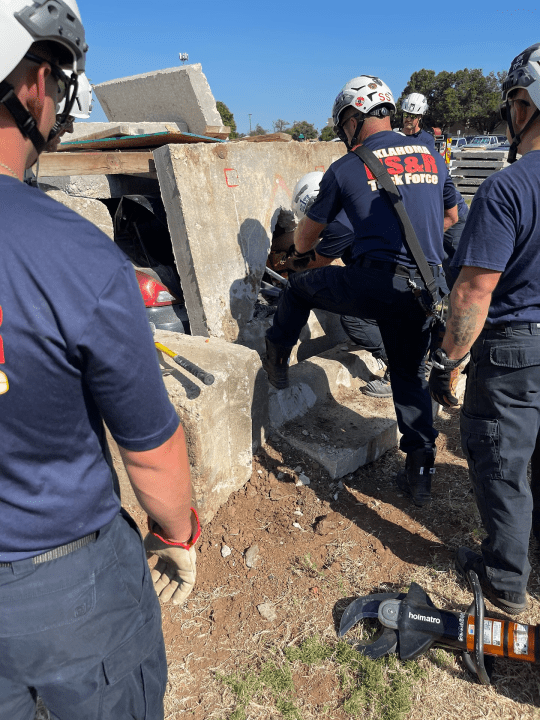 OKCFD performs structural collapse scenario training