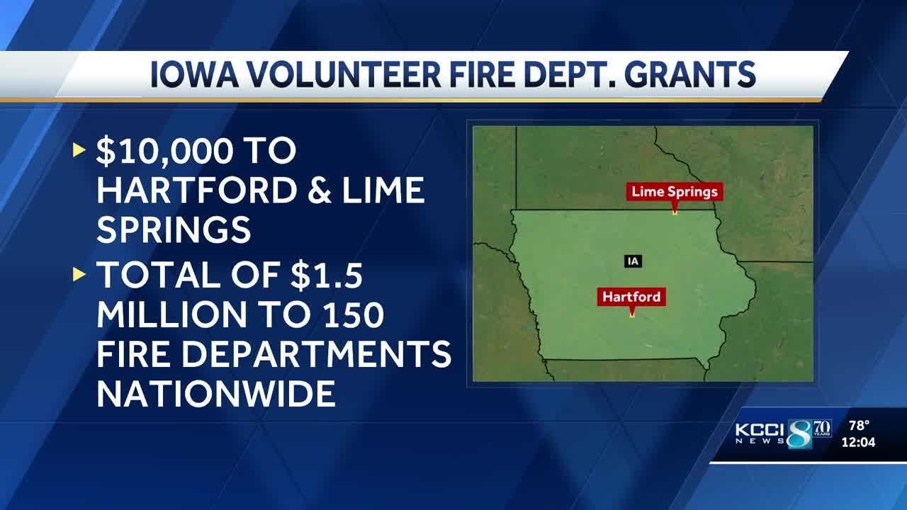 Two Iowa volunteer fire departments receive $10K grants for new equipment