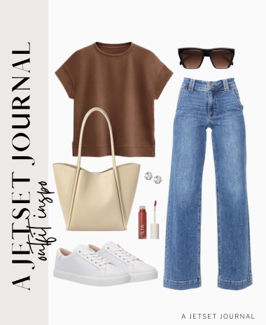 Five New Outfits With Simple T-Shirt and Jeans