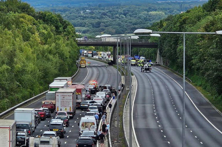Man seriously injured after horror tractor fall from motorway bridge