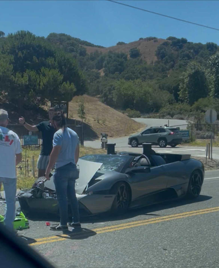 Crash involving Lamborghini and Jaguar reported during Monterey Car Week